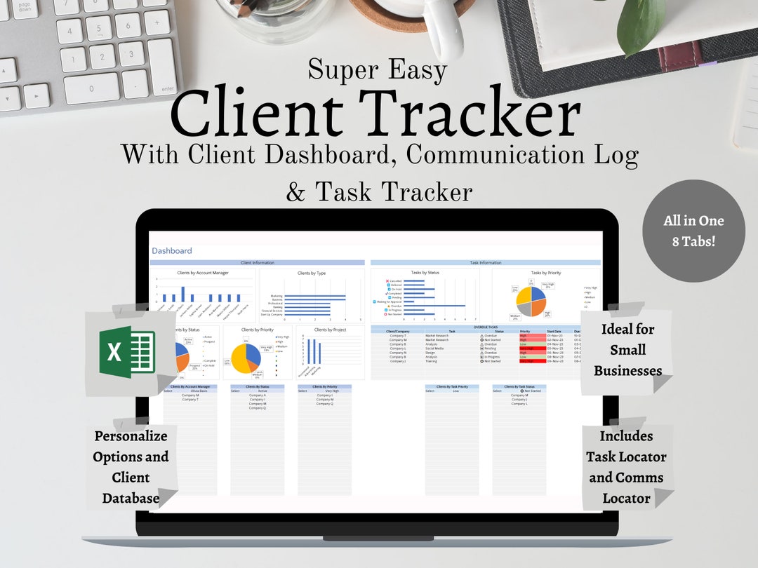 Client Tracker: CRM Tool With Dashboard for Microsoft Excel - Etsy