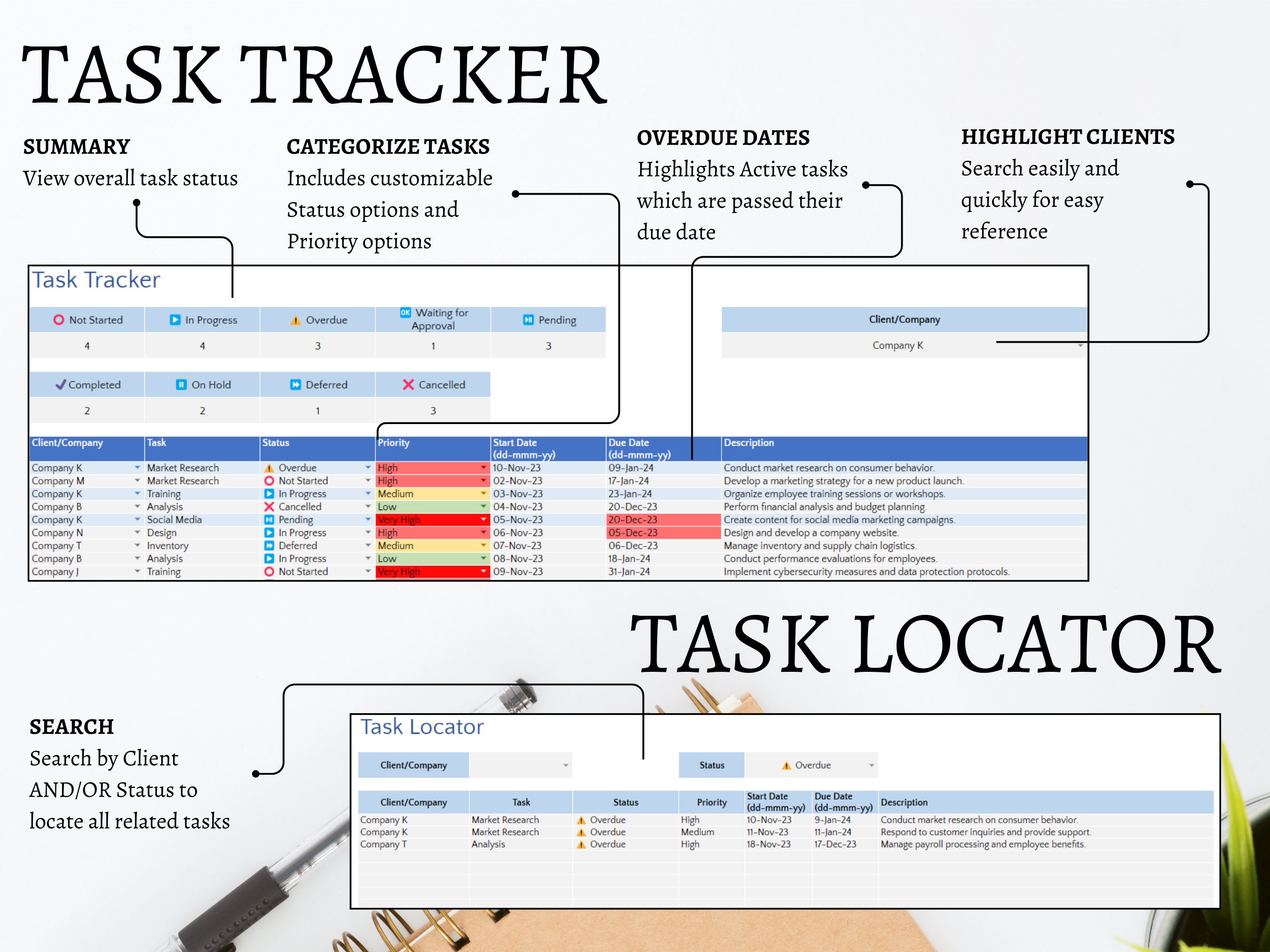 Client Tracker Management Tool With Client Dashboard, Communication Log ...