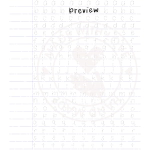 Lowercase and Uppercase Letters Handwriting Template @essynotes - Etsy