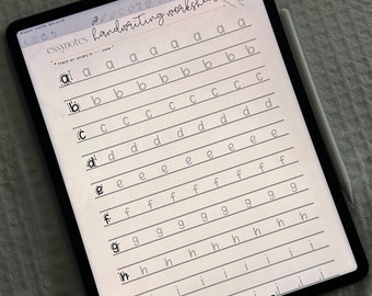 Handwriting Alphabet Template for Handwriting Improvement Writing Fonts ...