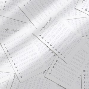 Uppercase Handwriting Template - Essynotes Style - Etsy