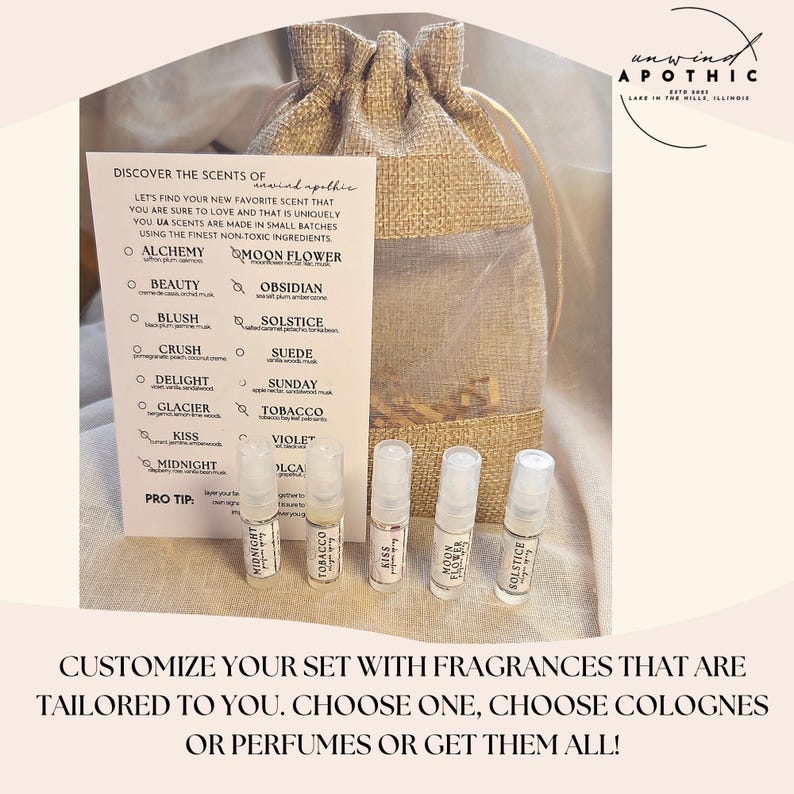 Perfume & Cologne Discovery Sampler Set – Non-toxic Mini Spray ...