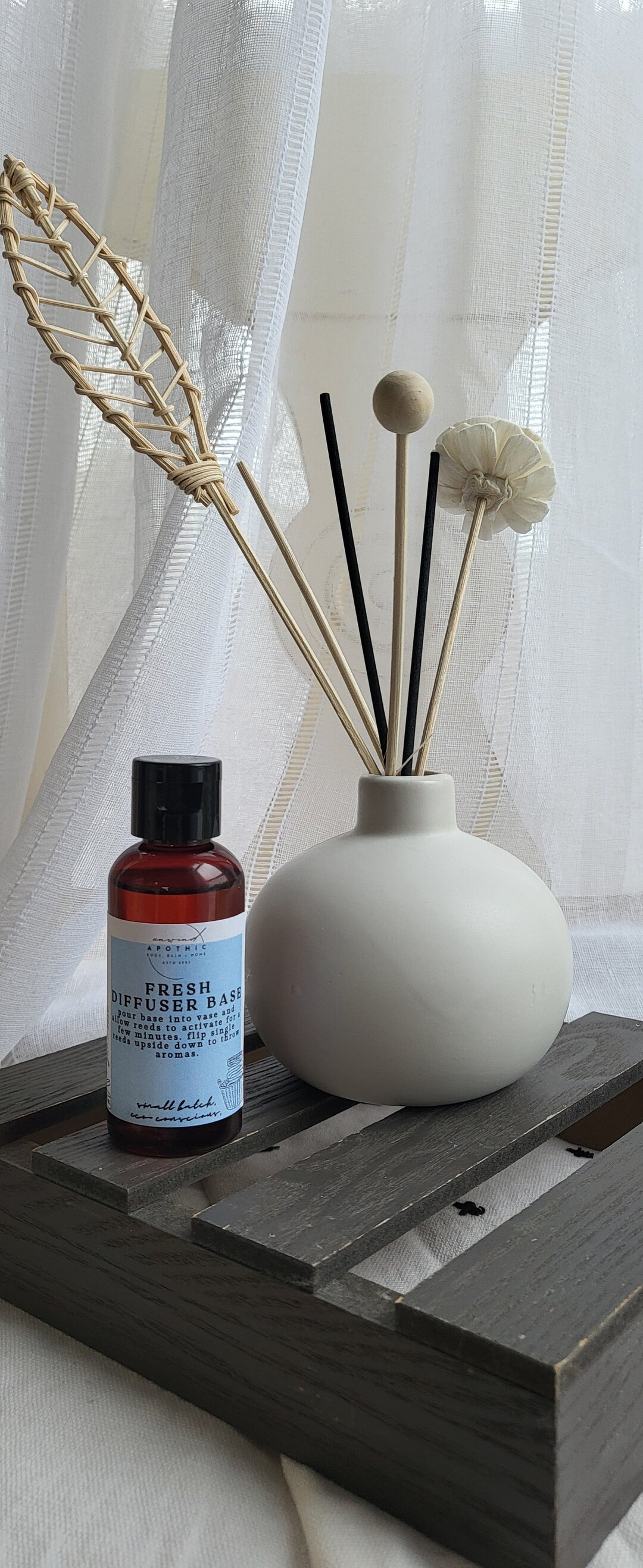 Reed Diffuser Vase - Dried Flowers - Pampas Decoration - Lotus Leaf ...