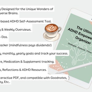 ADHD Undated Digital Planner, Interactive & PDF, Goodnotes/notability ...