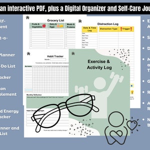 ADHD Undated Digital Planner, Interactive & PDF, Goodnotes/notability ...