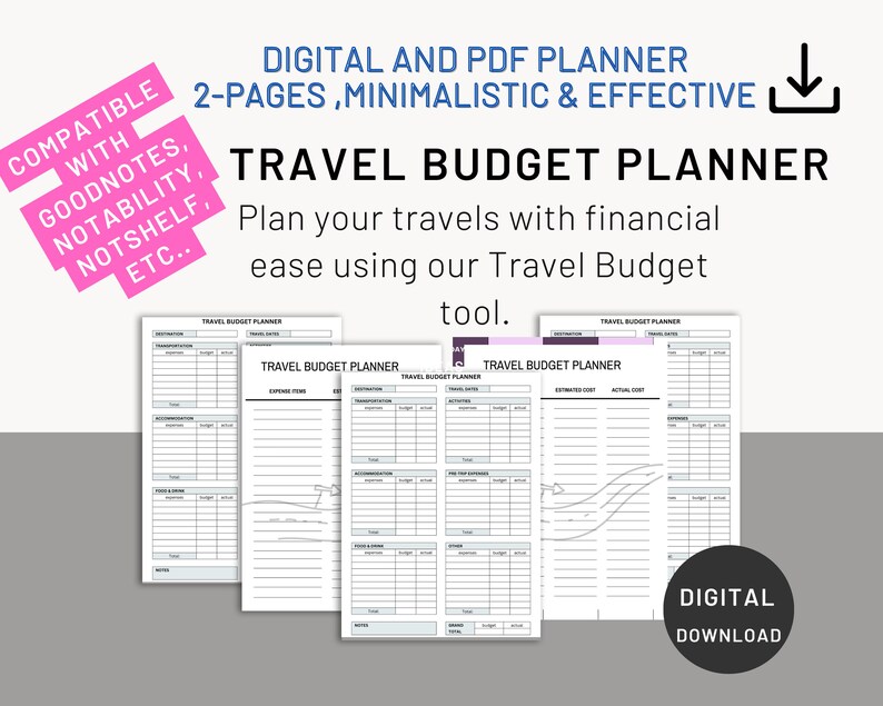 2023 2024 Vacation Planner | Printable PDF | Goodnotes | Notability ...