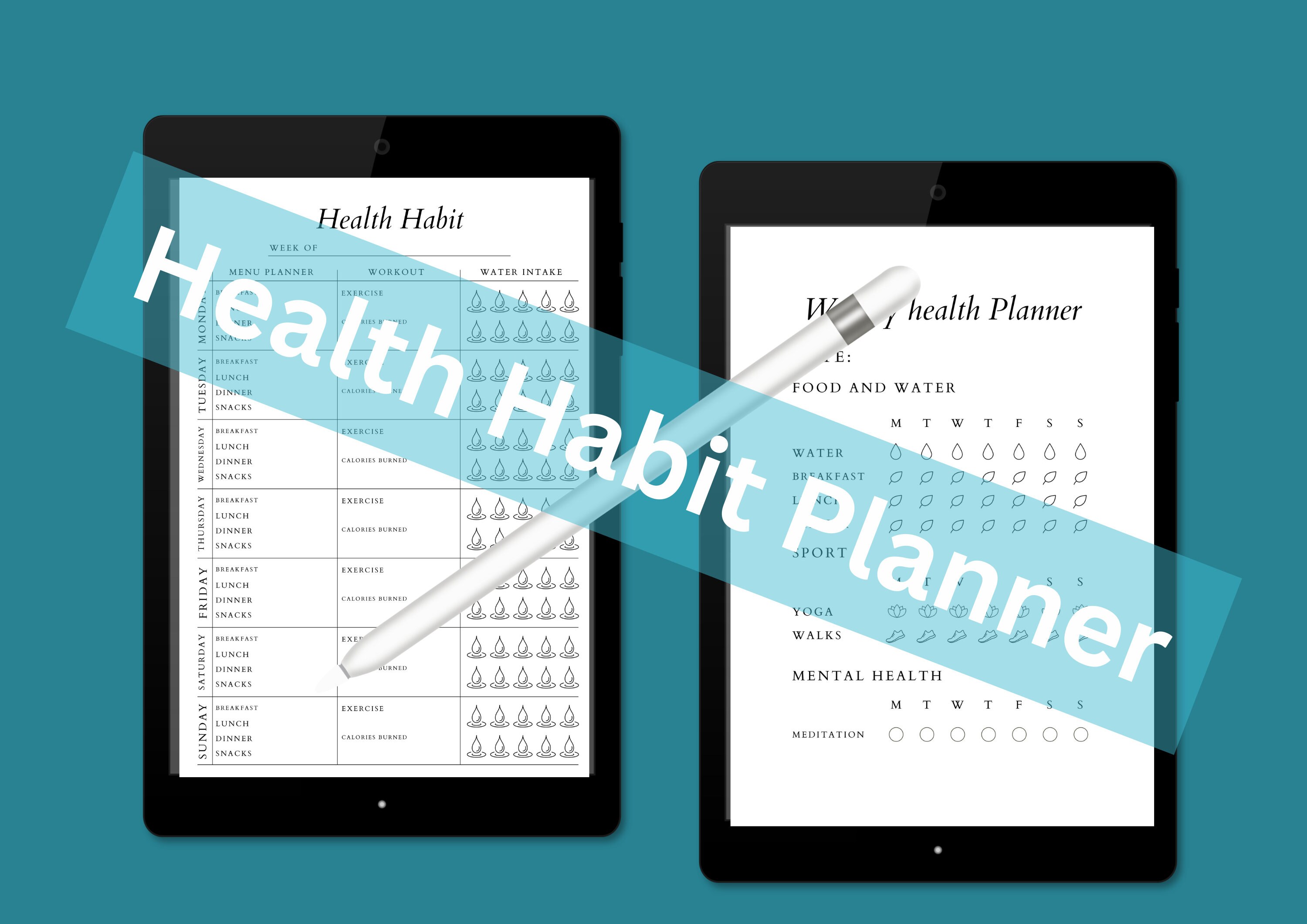2023 2024 Planner, Health Habit Tracker, Weekly Habit Tracker ...
