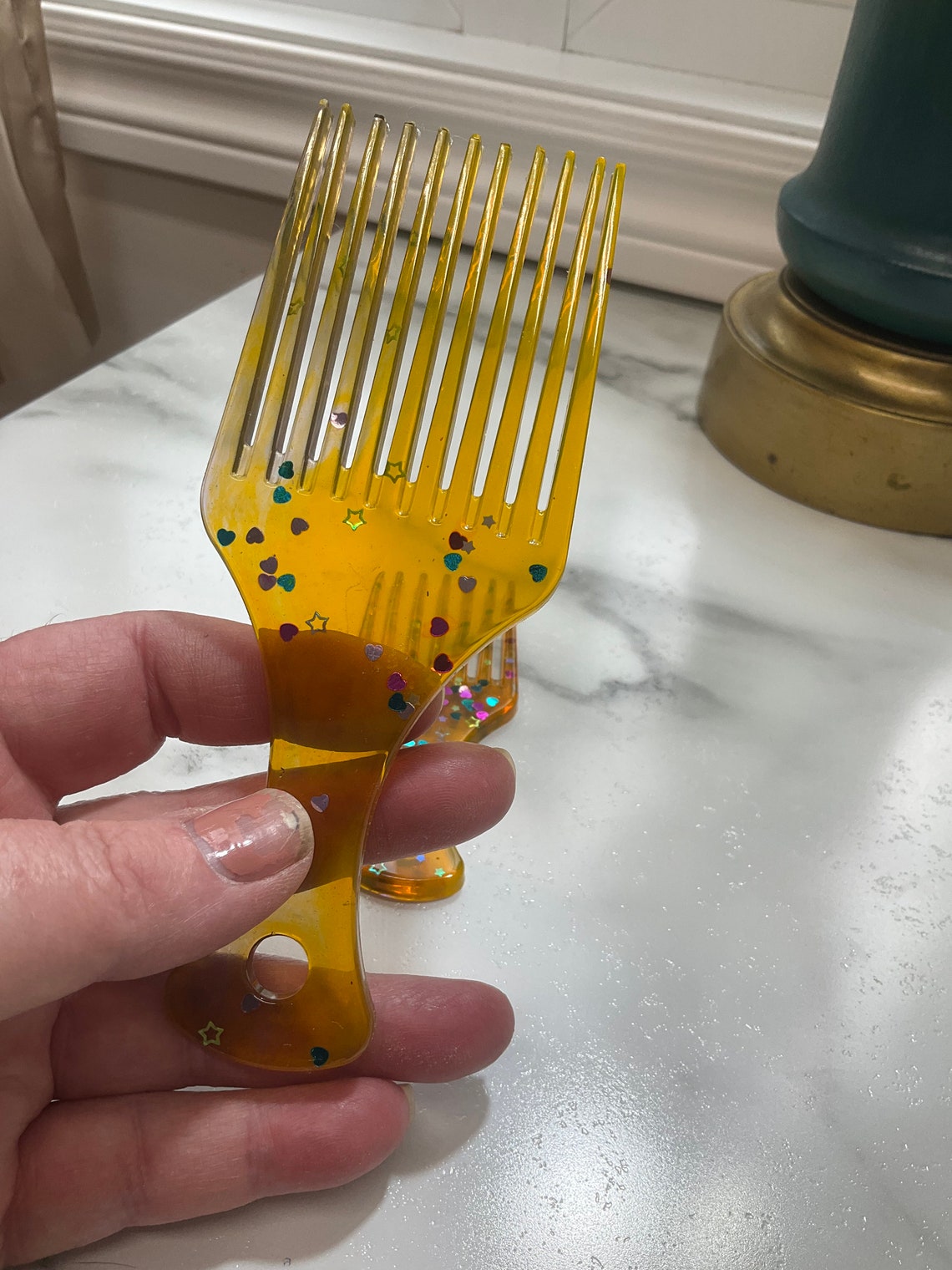 Resin Hair Comb Set, Handmade Resin Comb Set, Hair Comb Set, Epoxy ...