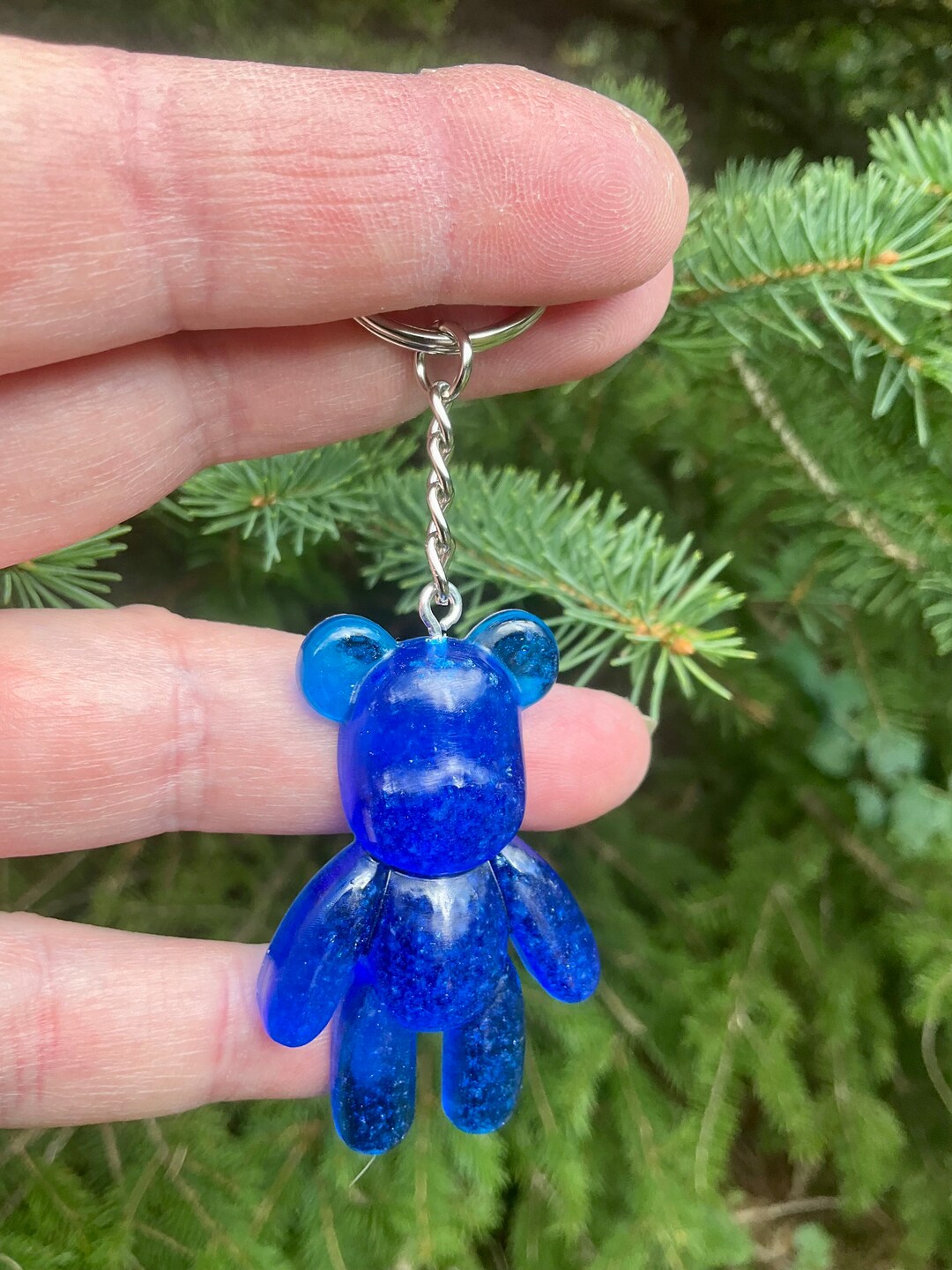 Cute Resin Teddy Bear Keychain, Teddy Bear Keychain, Resin Keychain ...