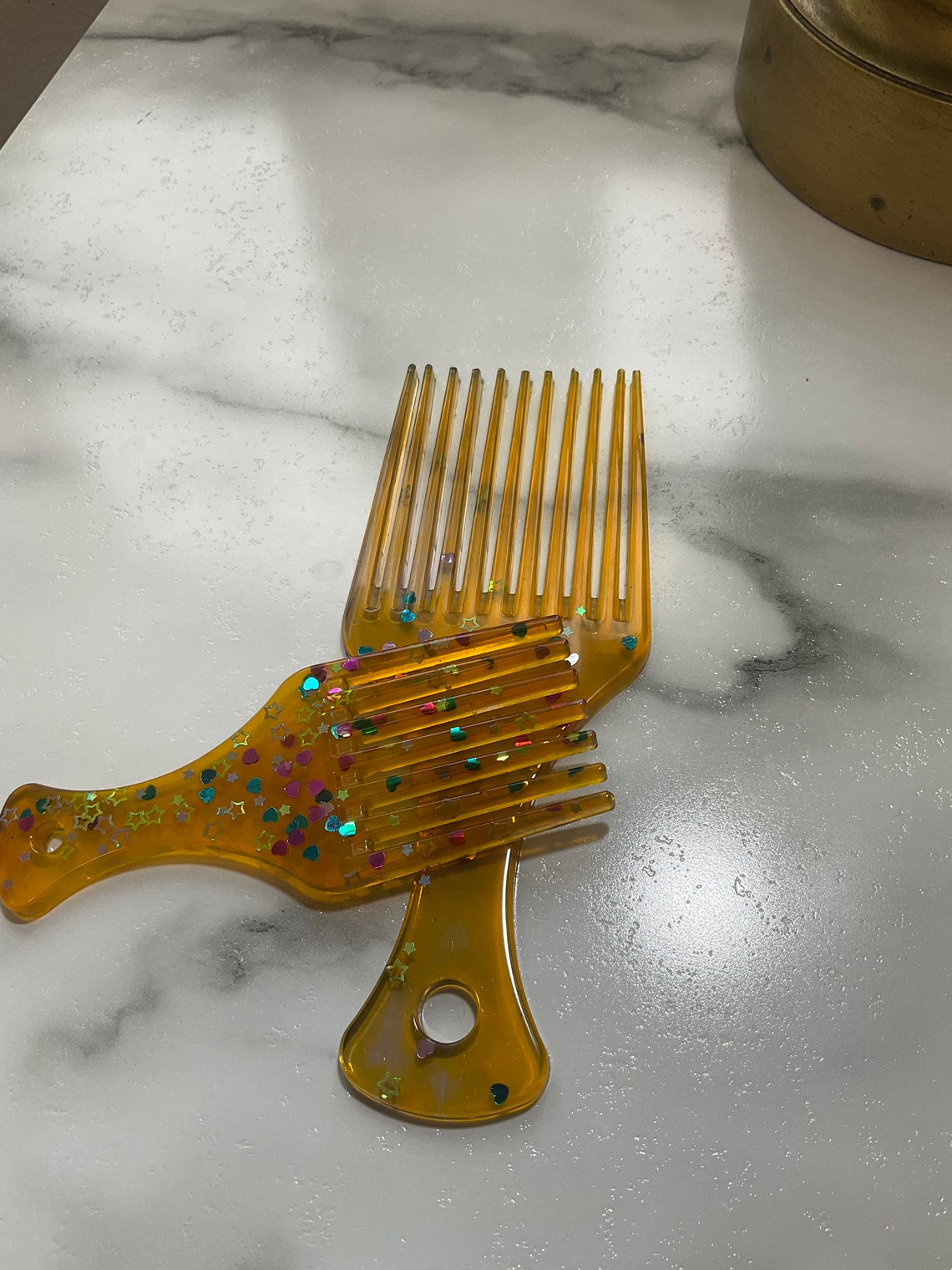 Resin Hair Comb Set, Handmade Resin Comb Set, Hair Comb Set, Epoxy ...