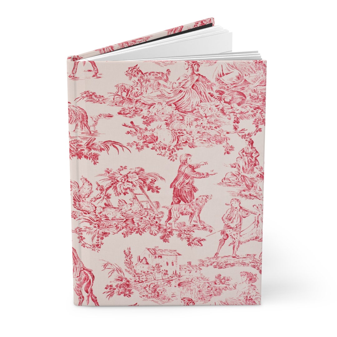 Pink Toile Hardcover Journal - Etsy