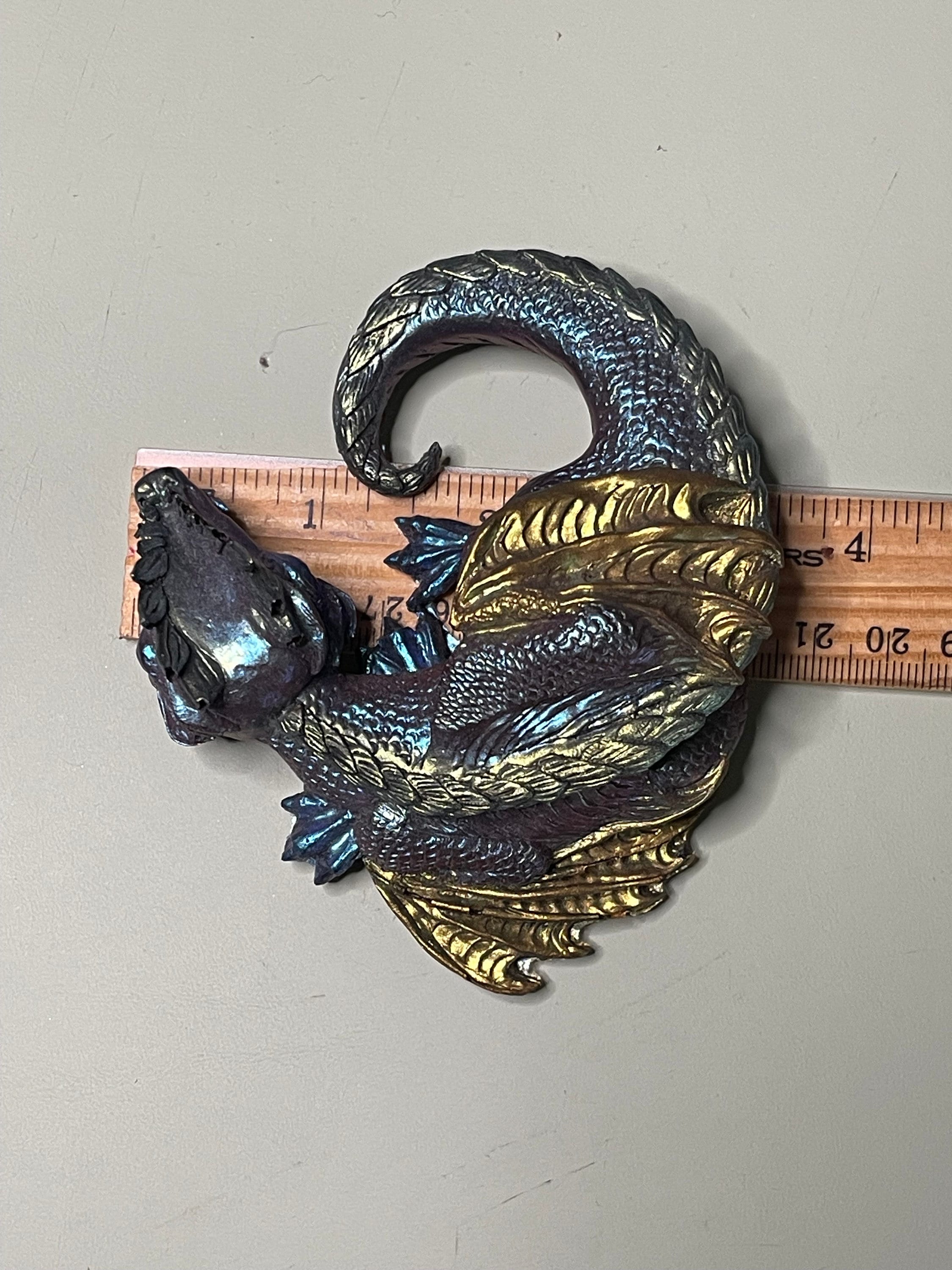 Blue and Gold Epoxy Resin Dragon Decoration - Etsy