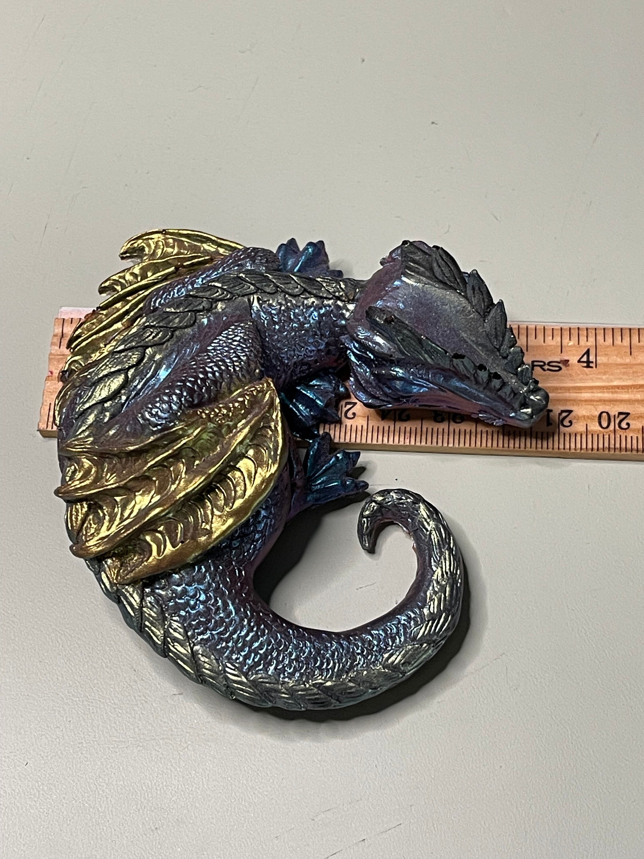 Blue and Gold Epoxy Resin Dragon Decoration - Etsy