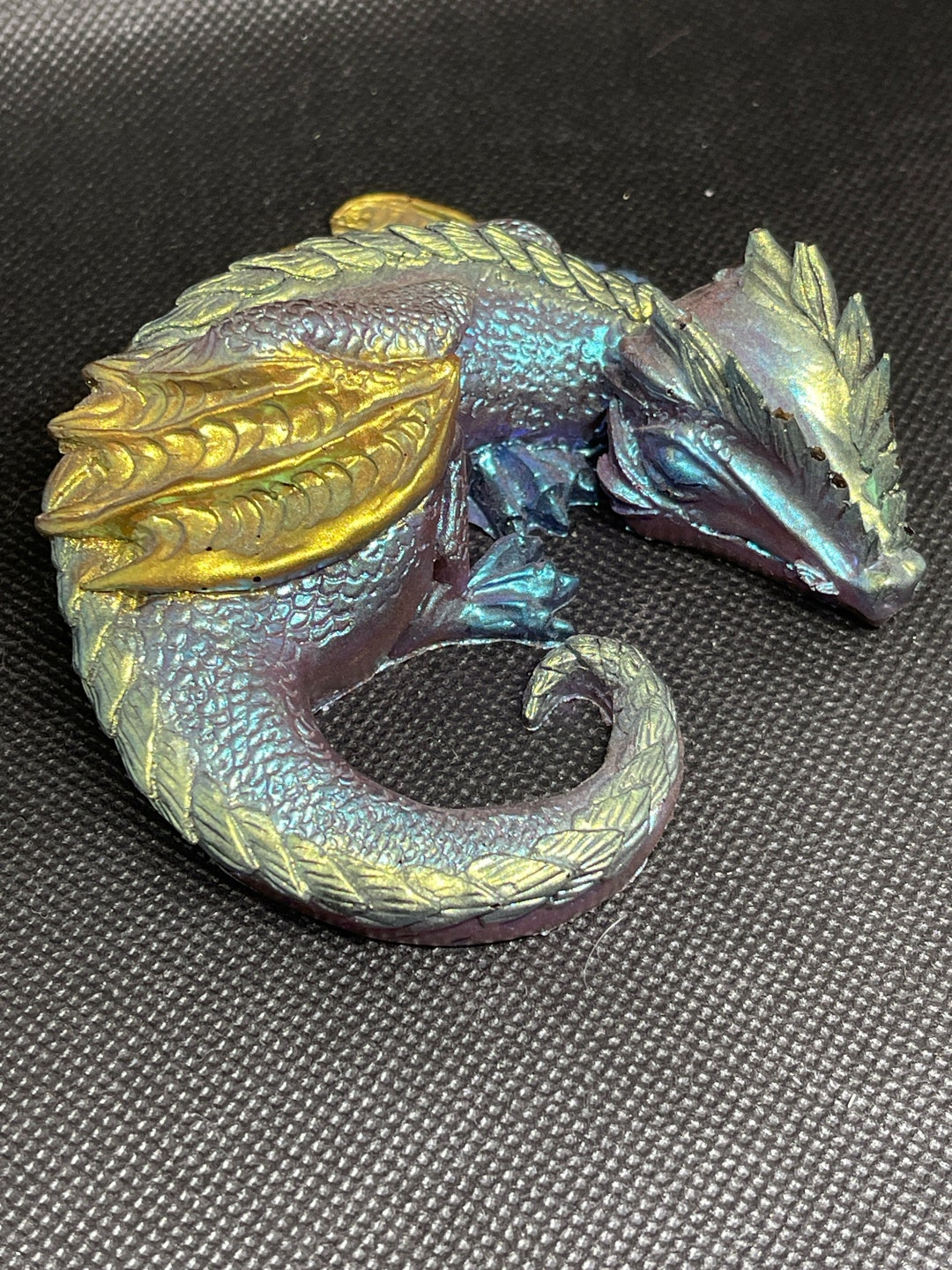 Blue and Gold Epoxy Resin Dragon Decoration - Etsy