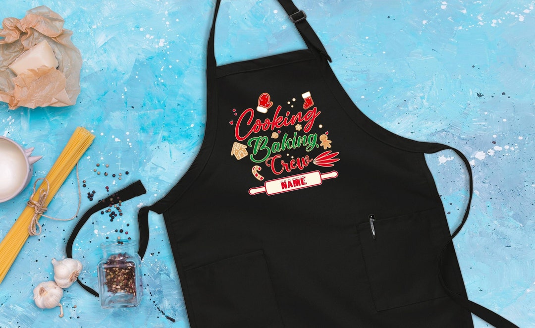 Cooking Crew Apron, Personalized Cookie Aprons, Christmas Apron, Baking ...