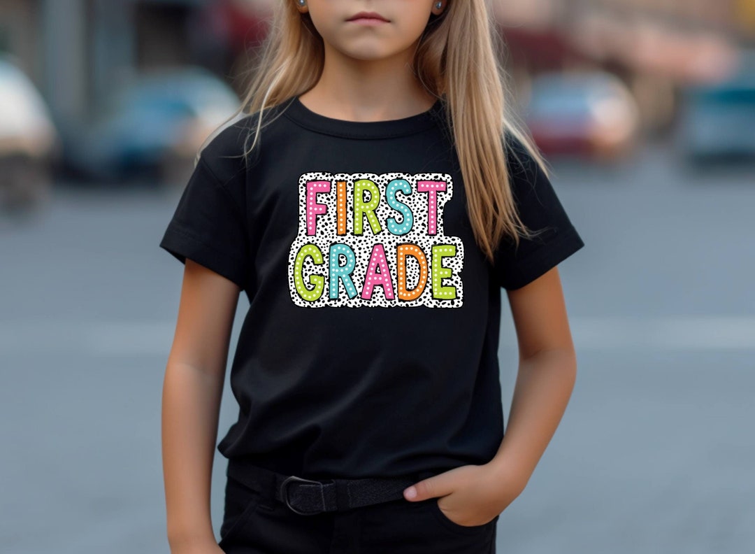 Custom First Grade Shirt, Personalized Pupil Shirt, Colorful Shirt ...