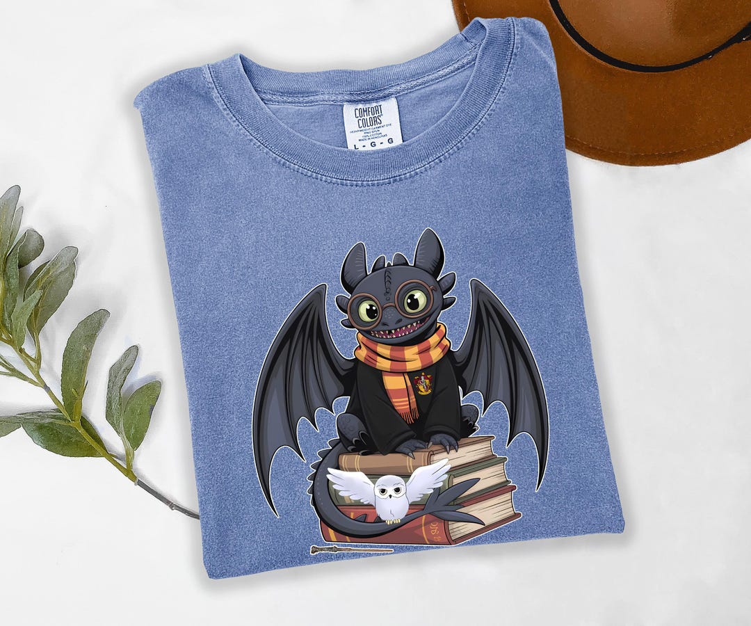 HTTYD Toothless HP Shirt, Comfort Colors Gift, Toothless Dragon Shirt ...