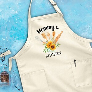 Personalized Kitchen Apron, Mommy Apron, Custom Apron, Baking Apron ...