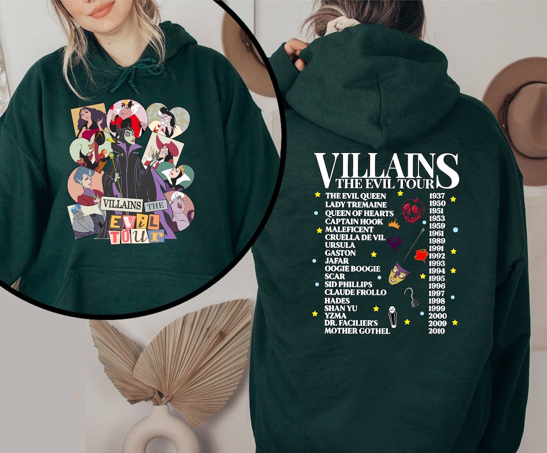Villains the Evil Tour Sweatshirt, Disneyworld T-shirt, Disney Villain ...