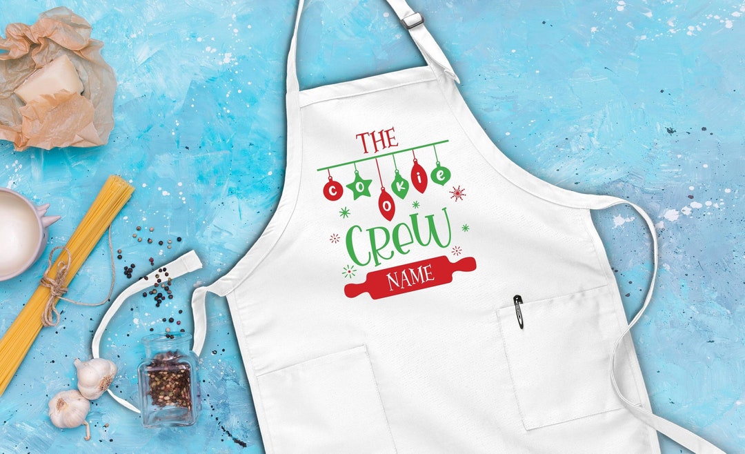 The Cookie Crew Apron, Personalized Apron, Christmas Apron, Cooking ...