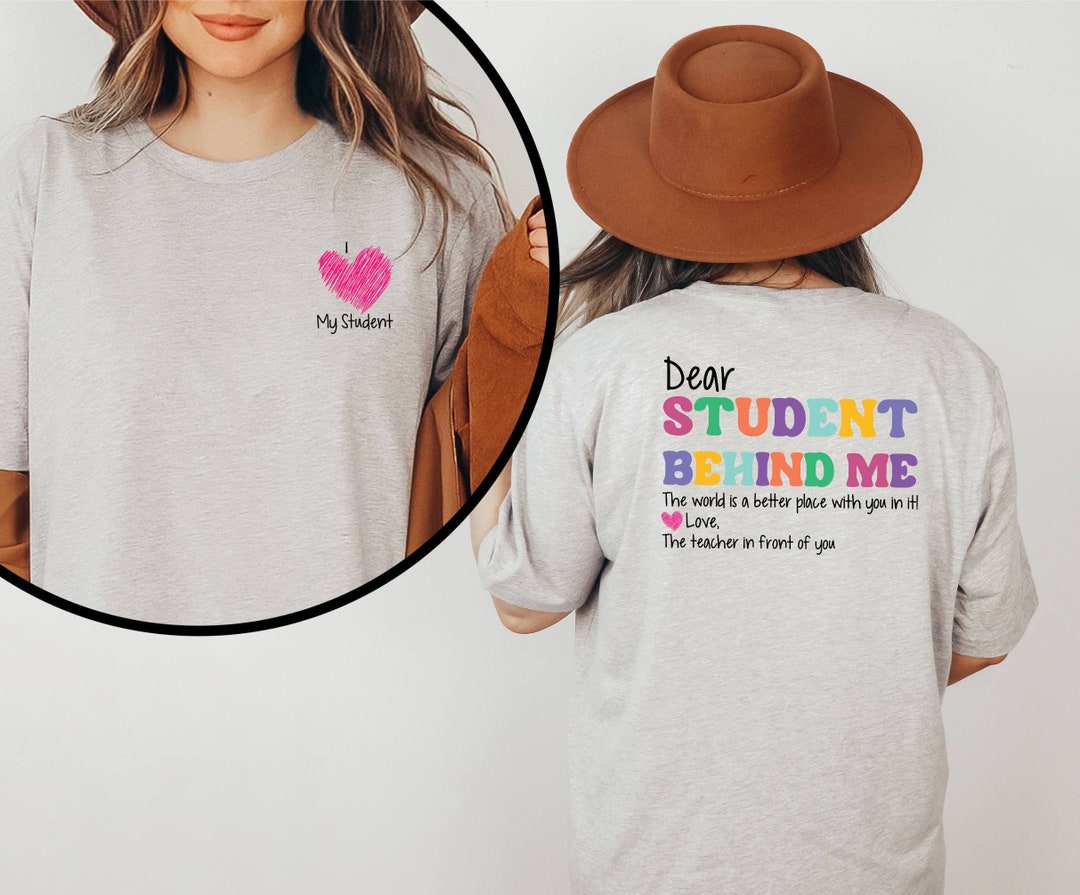 I Love My Student T-shirt, Teacher Sweatshirt, School Shirt, Heart ...
