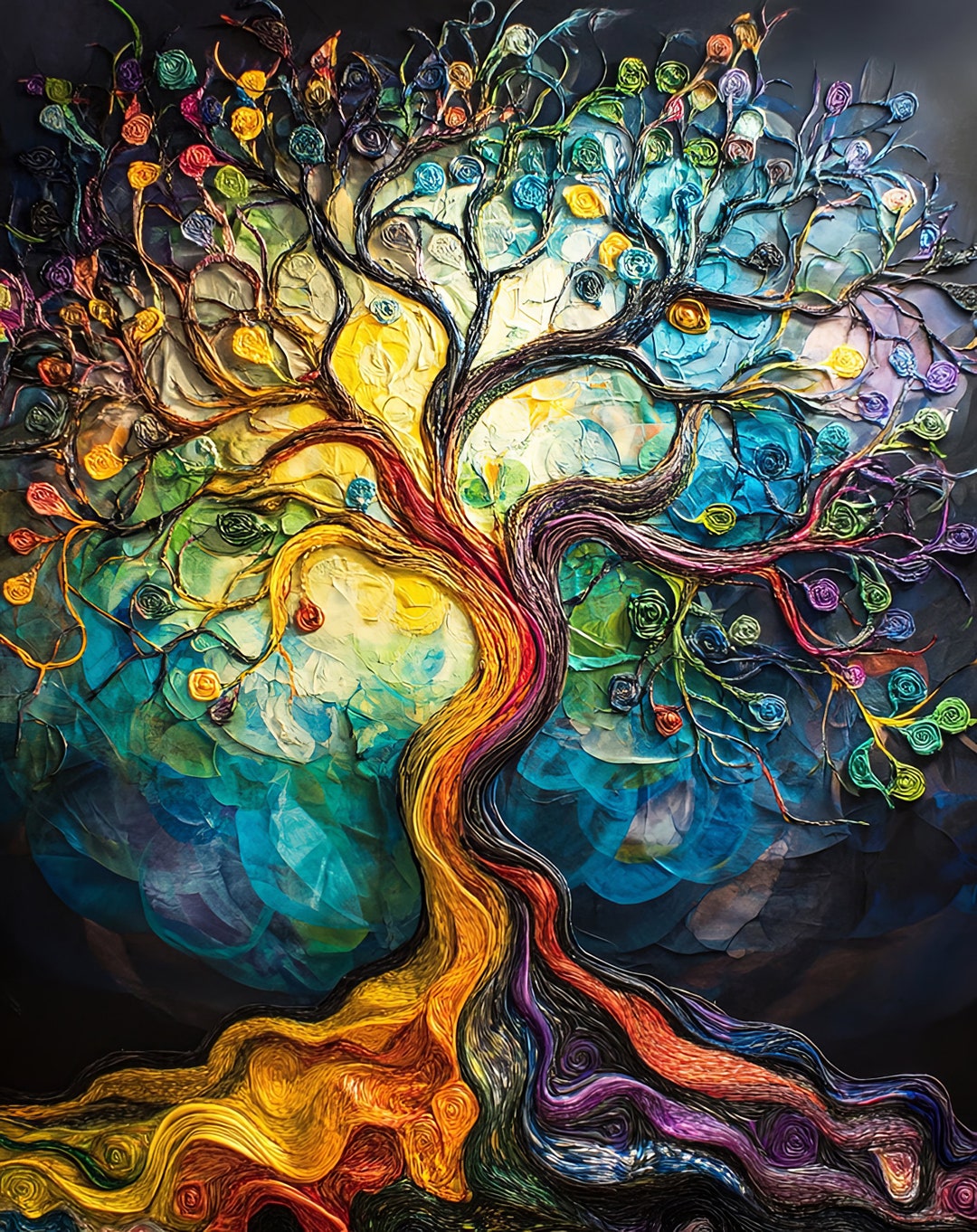 Lively Abstract Tree Downloadable Digital Print 11 X 14 - Etsy