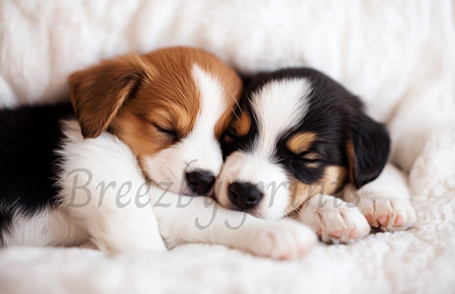 Snuggling Puppies - Downloadable Digital Print 17"x11" - Etsy