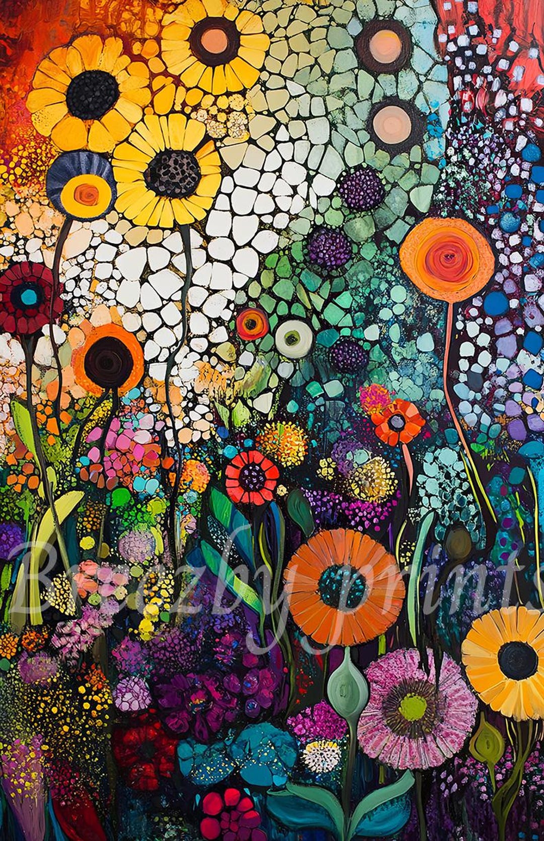 Pleasing Abstract Garden - Downloadable Digital Print 11" X 17" or ...
