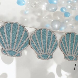 Seashell Banner: Glitter Coastal Bachelorette Party Decorations - Etsy