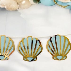 Seashell Banner: Glitter Coastal Bachelorette Party Decorations - Etsy