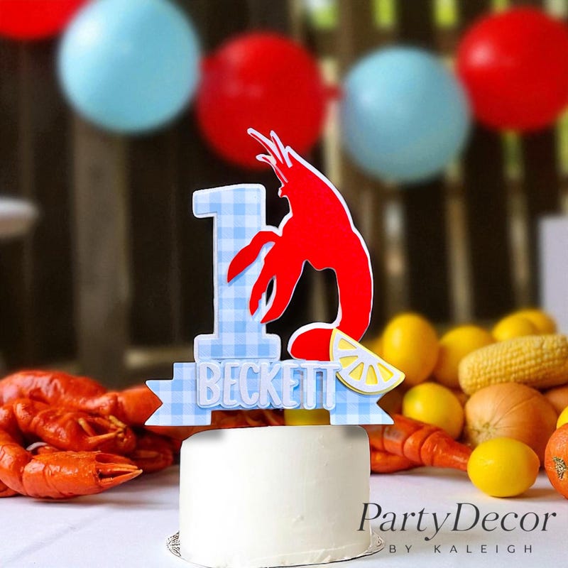 Crawfish 1 Cake Topper - Etsy