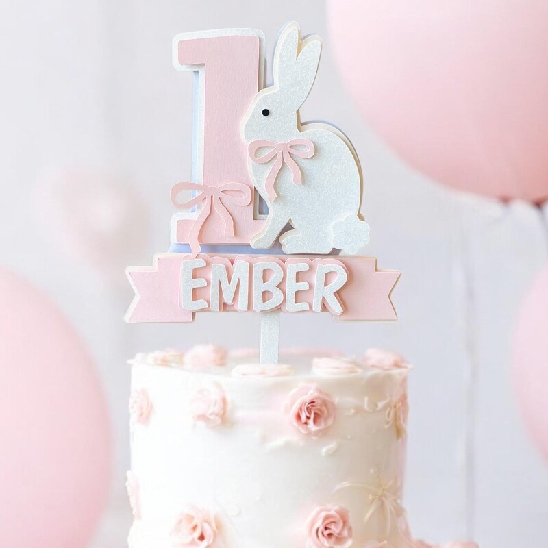 Bunny Cake Toppers - Etsy