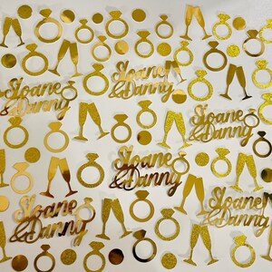 Personalized Confetti W/ 2 Names 100 Pcs she Said Yes Confetti ...