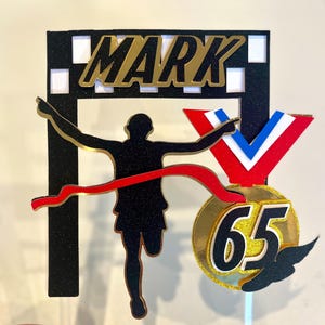 Custom Runner Cake Topper Personalized Cake Topper With Name and Age ...