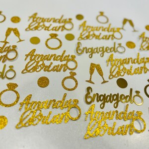 Personalized Confetti W/ 2 Names 100 Pcs she Said Yes Confetti ...