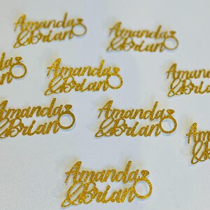 Personalized Confetti W/ 2 Names 100 Pcs she Said Yes Confetti ...
