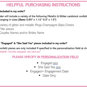 Personalized Confetti W/ 2 Names 100 Pcs she Said Yes Confetti ...