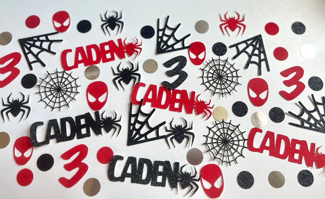 Spider-man Inspired Confetti Spider Hero Party Personalized Confetti ...