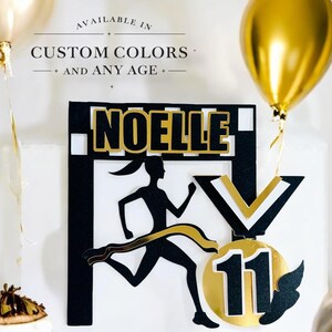 Custom Runner Cake Topper| Personalized Cake Topper With Name and Age ...