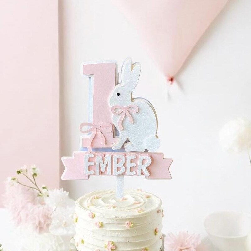 Bunny Cake Toppers - Etsy