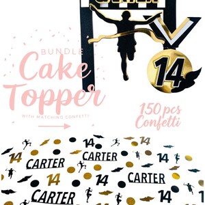 Custom Runner Cake Topper| Personalized Cake Topper With Name and Age ...