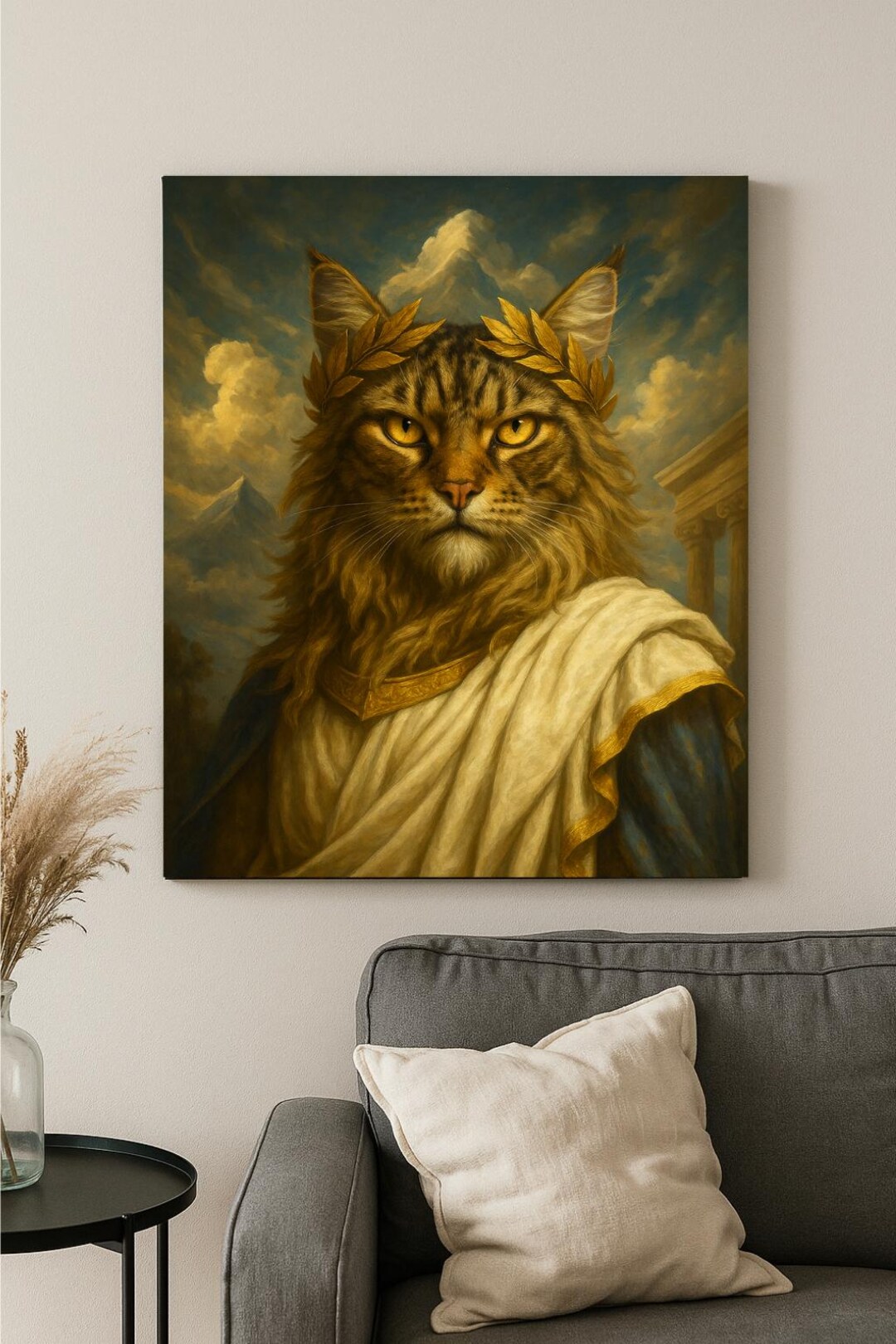 Mythic Emperor Cat Poster – Ancient Greek Roman Cat Wall Art – Regal ...