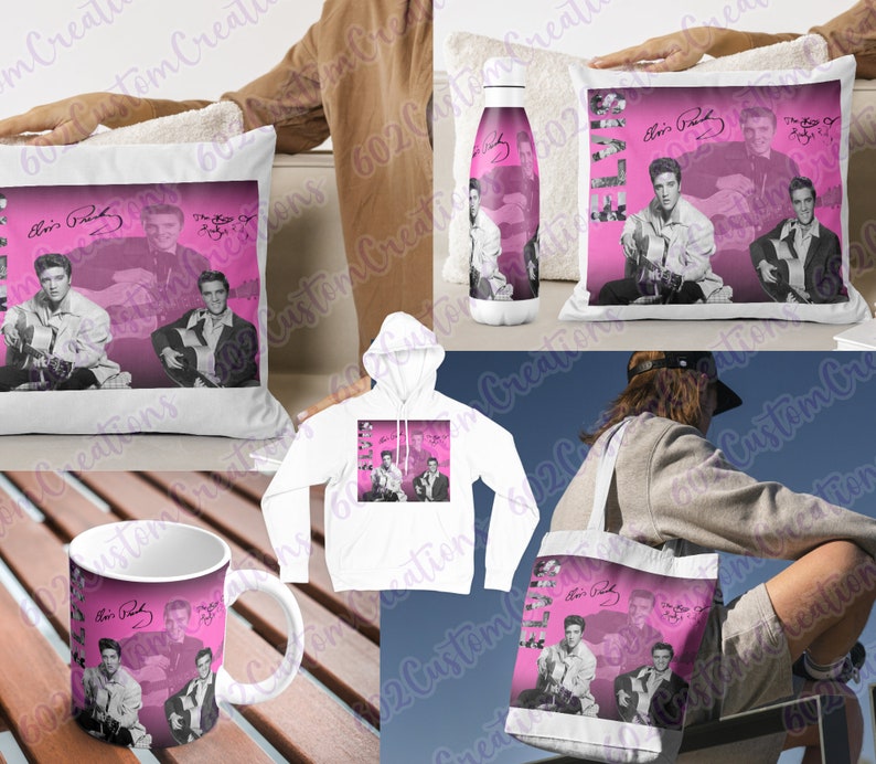 Elvis Presley PNG Tumbler Wrap | Sublimation | the King of Rock and ...