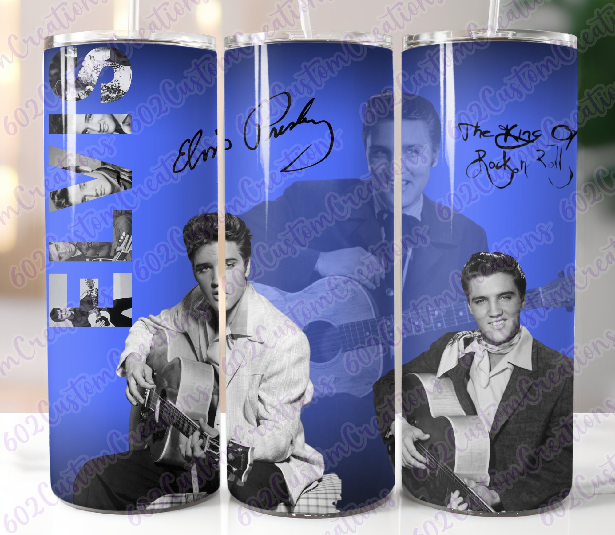 ELVIS PRESLEY PNG Tumbler Wrap | Sublimation | the King of Rock and ...