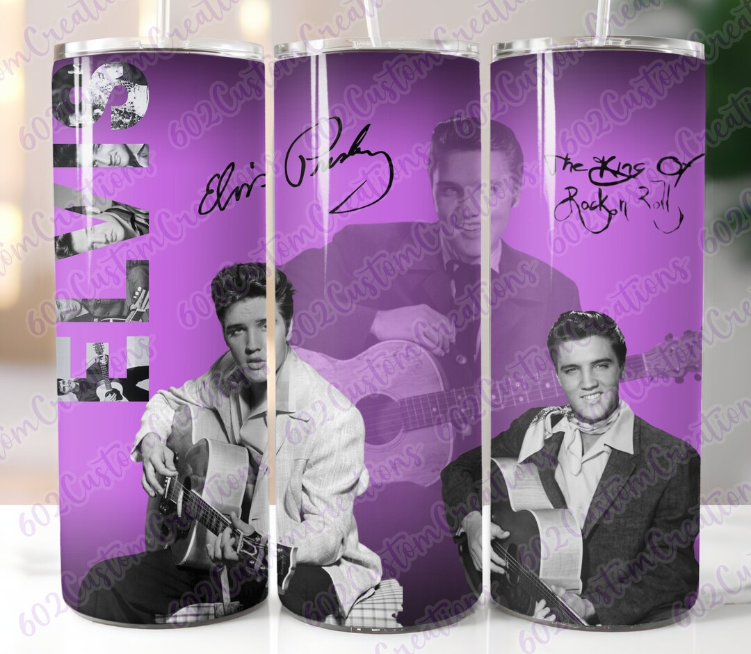 Elvis Presley PNG Tumbler Wrap | Sublimation | the King of Rock and ...