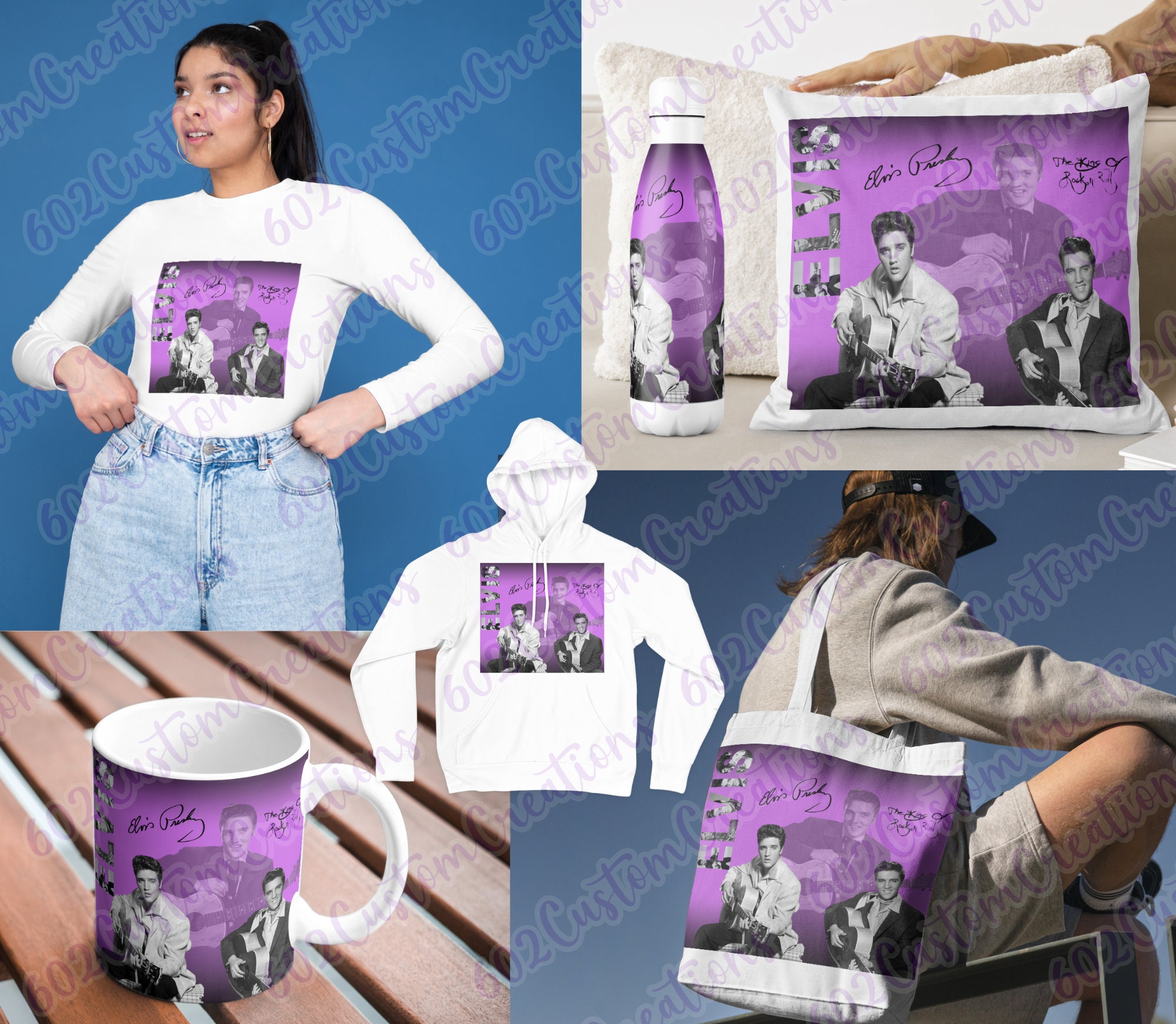 Elvis Presley PNG Tumbler Wrap Sublimation the King of Rock and Roll ...