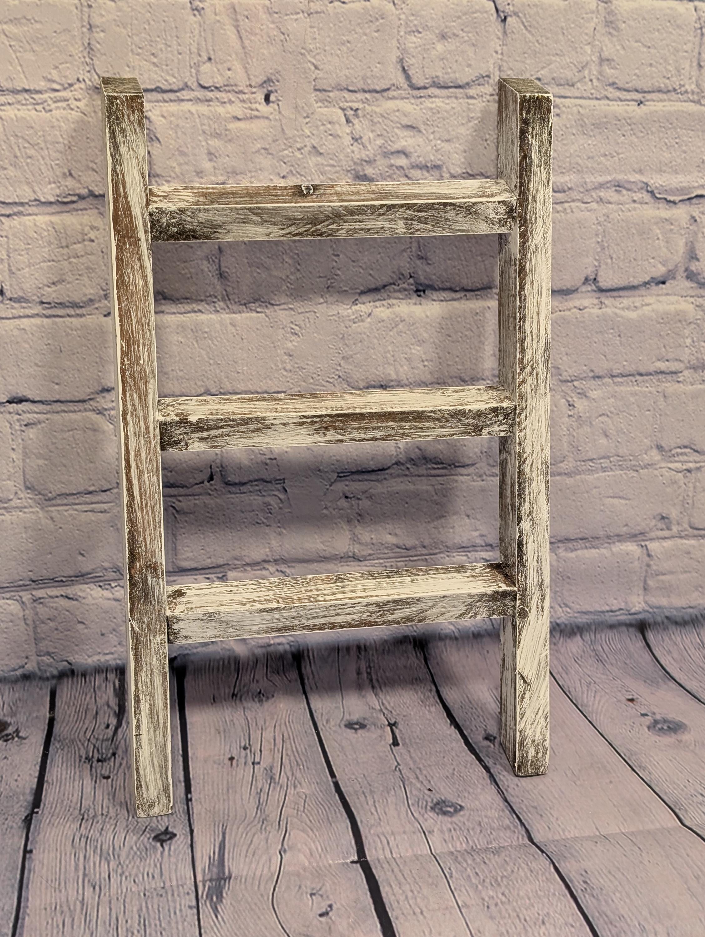 Handcrafted Decorative Countertop Ladder | Rustic Farmhouse Bathroom ...