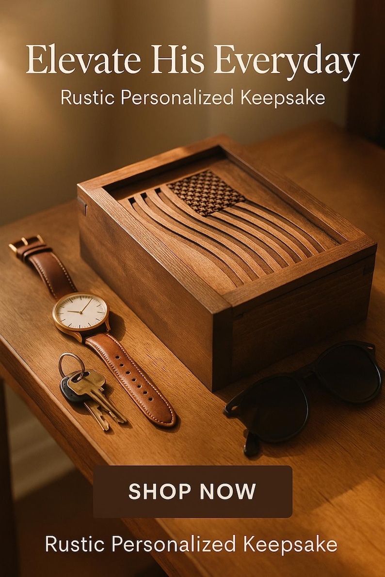 Handcrafted Men’s Valet Box | Personalized Rustic Keepsake | Wedding ...