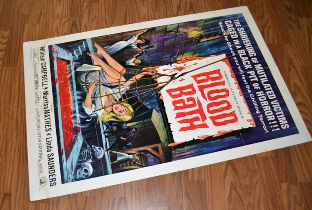 Rare 1966 Blood Bath Movie Poster, Cult Horror, Roger Corman, DVD - Etsy