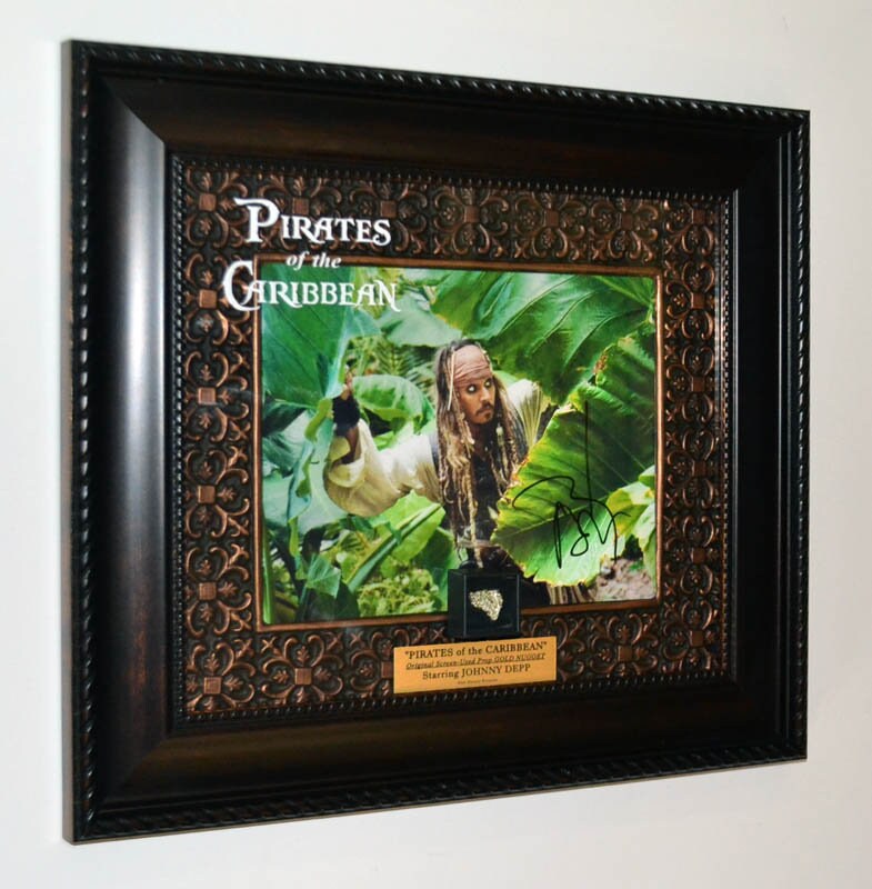 Johnny DEPP Signed Pirates of Caribbean Disney PROP Gold Nugget & Coin ...
